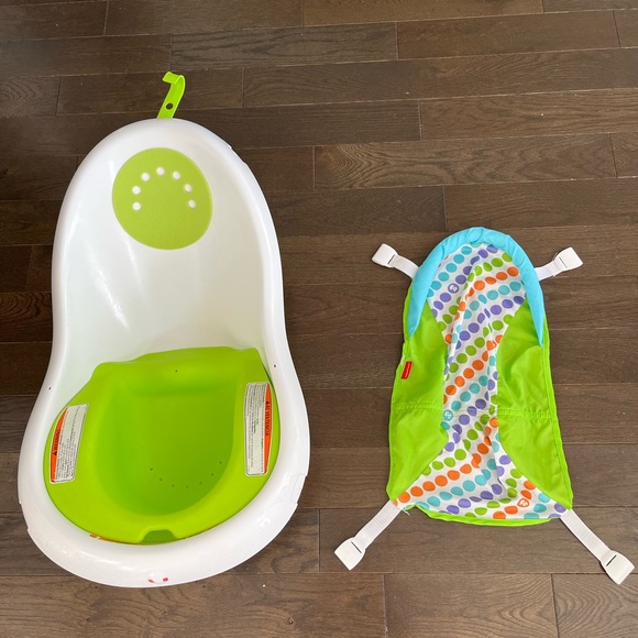 Accessories | 3pc Avocado Bath Time Baby Bath Tub With Infant Mesh ...